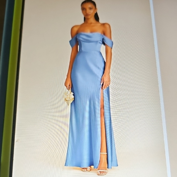 Birdy Grey | Dresses | Birdy Grey Mia Matte French Blue Bridesmaid ...